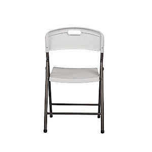 EDEBIBY Folding Plastic Chair with 350-Pound Capacity - 6-Pack, Commercial Grade Folding Chair，White (White, 6-Picks)