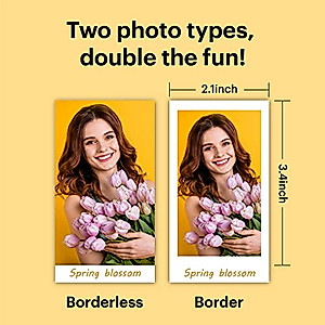 KODAK Mini 2 Retro 4PASS Portable Photo Printer (2.1x3.4 inches) + 68 Sheets Bundle, Yellow