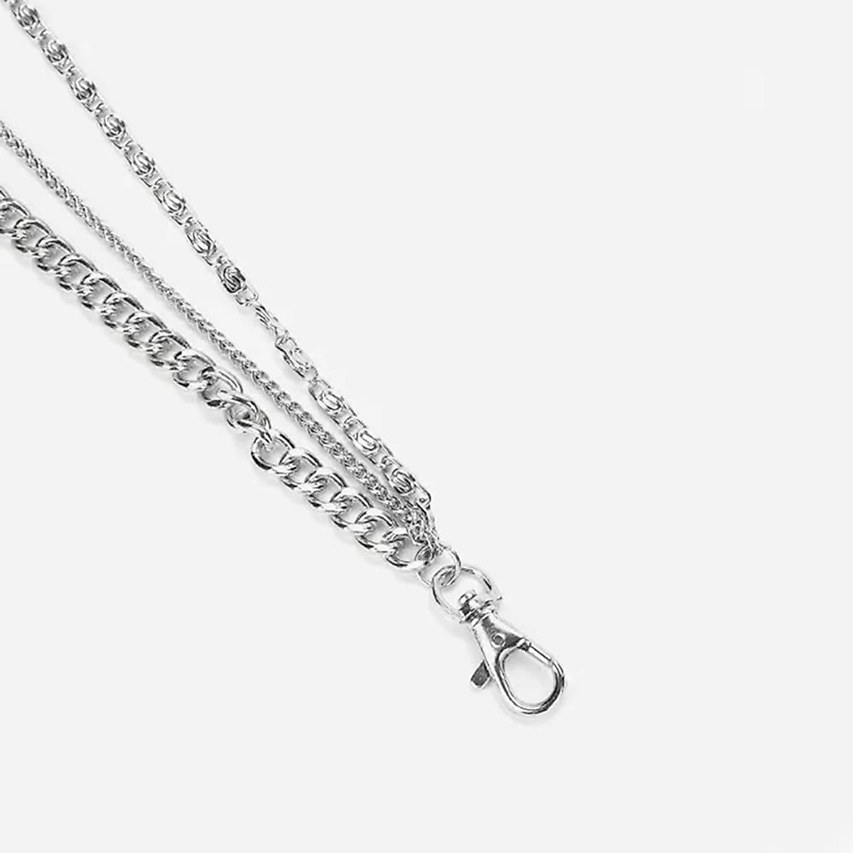 Pants Chain Belt Loop Chain for Men Pant Chain for Pants Jean Chains for Women - Silver Chain Belts for Women 3 Layer Pant Chains