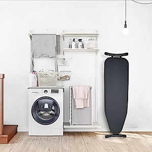 Ironing Board Bumkimue, Compact and Space Saver Iron Board, Height Adjustable up to 36", 3 Layer Cover Pad, 4-Leg Fold-Up, for Home Laundry Room or Dorm Use (Size 43x13 in)