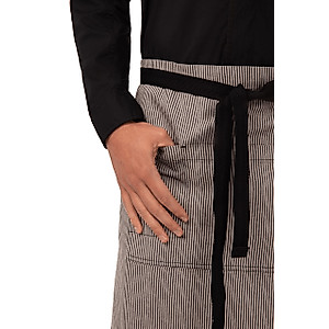 Chef Works Unisex Portland Half Bistro Apron, Black, One Size