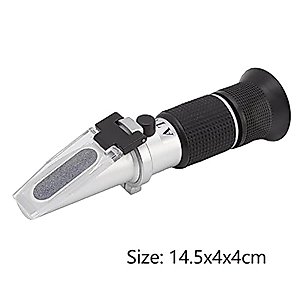 GRCFUMO Brix Meter Refractometer, 0 to 80 Per Cent Handheld Refractometer, Portable Brix Testing Machine for Fruit, Honey, Maple Syrup and Other Sugary Drink