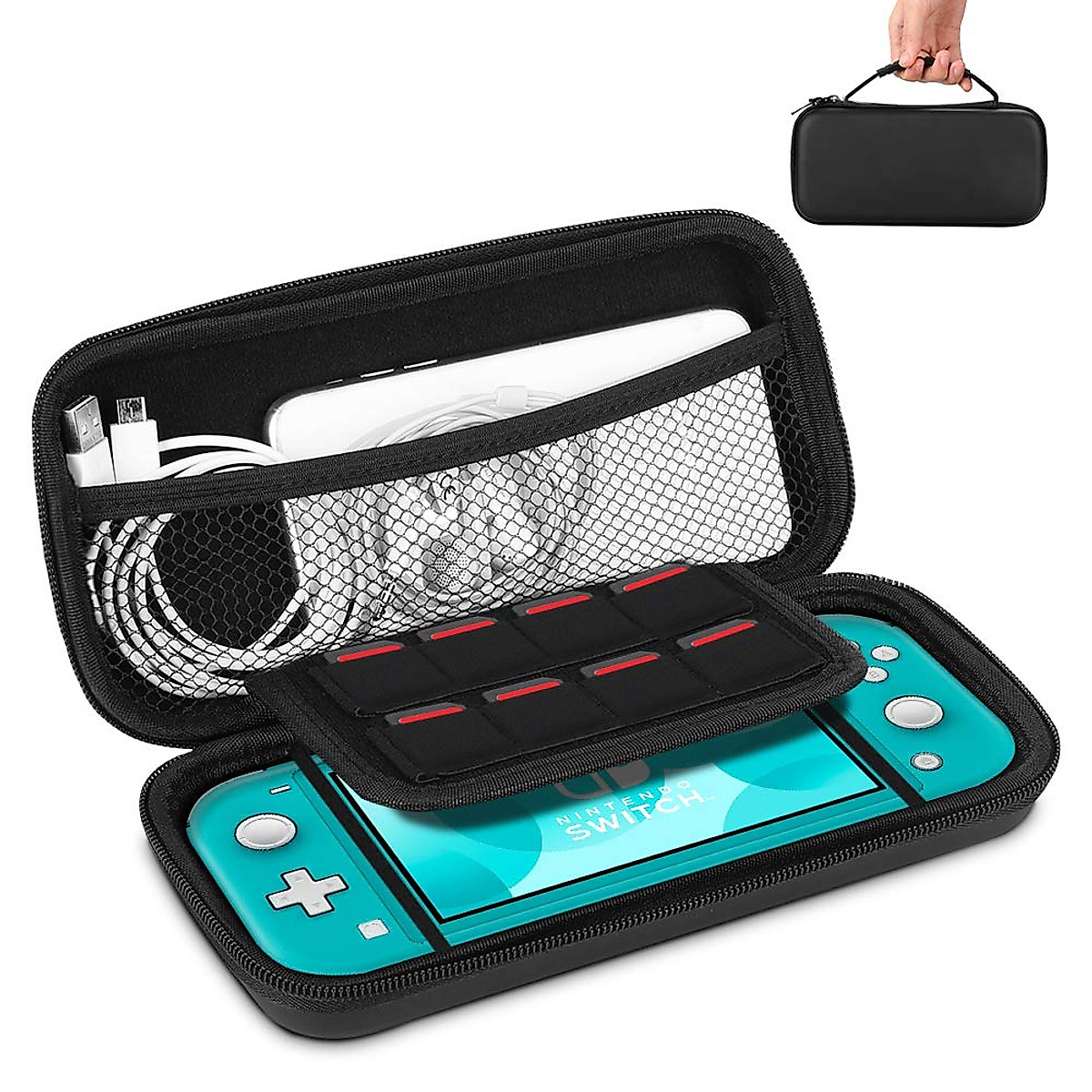 Accmor Carrying Case for Nintendo Switch Lite, Portable Hard Shell Pouch, Carrying Travel Game Bag for Switch Lite Console and Accessories