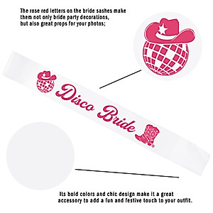7 Pcs Disco Cowgirl Bachelorette Party Decorations - Disco Bride Sash I Let's Go Girls Sash I Last Hoe Down Sash I Booty Dancer Sash I Last Rodeo Sash I 100% Cowgirl Sash I Cowboy Catcher Sash (Pink)