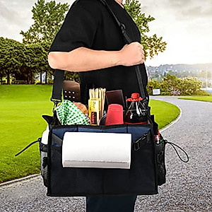 FANGSUN Large Grill and Picnic Caddy with Paper Towel Holder, BBQ Organizer for Utensil, Plate, Condiment, Collapsible & Easy Carry Griddle Caddy, Must Haves for Outdoor, Camper, Travel, Car, RV