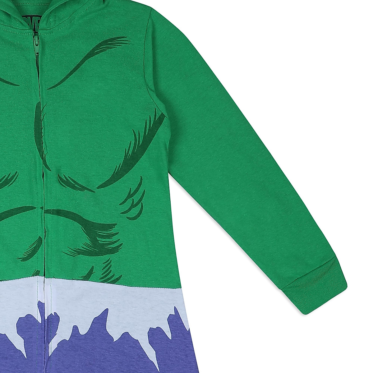 Marvel Hulk, Captain America, Iron Man or Spider-Man Boys Zip Up Hooded Coverall for Infant and Toddler