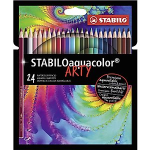 Aquarellable Colouring Pencil - STABILOaquacolor ARTY - Pack of 24 - Assorted Colors