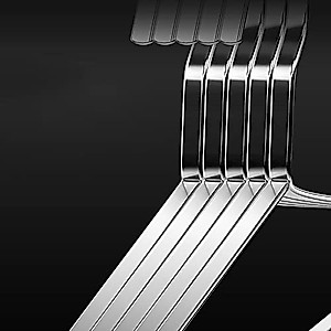 CPSUN Hangers 5 Pack Strong Heavy Duty Stainless Steel Metal Hangers for Home,Thicken and Bold Flat Strips Bulk Hangers
