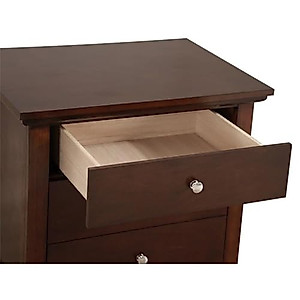 Glory Furniture Hammond 3 Drawer Nightstand in Cappuccino