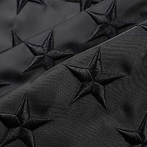 All Black American Flag 3x5 ft Outdoor - Embroidered Stars, Sewn Stripes, Brass Grommets Blackout Tactical US Black Flag, Heavy Duty 300D Nylon USA Flag