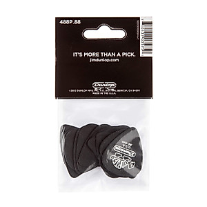 Dunlop 488P.88 Tortex® Pitch Black, .88mm, 12/Player's Pack
