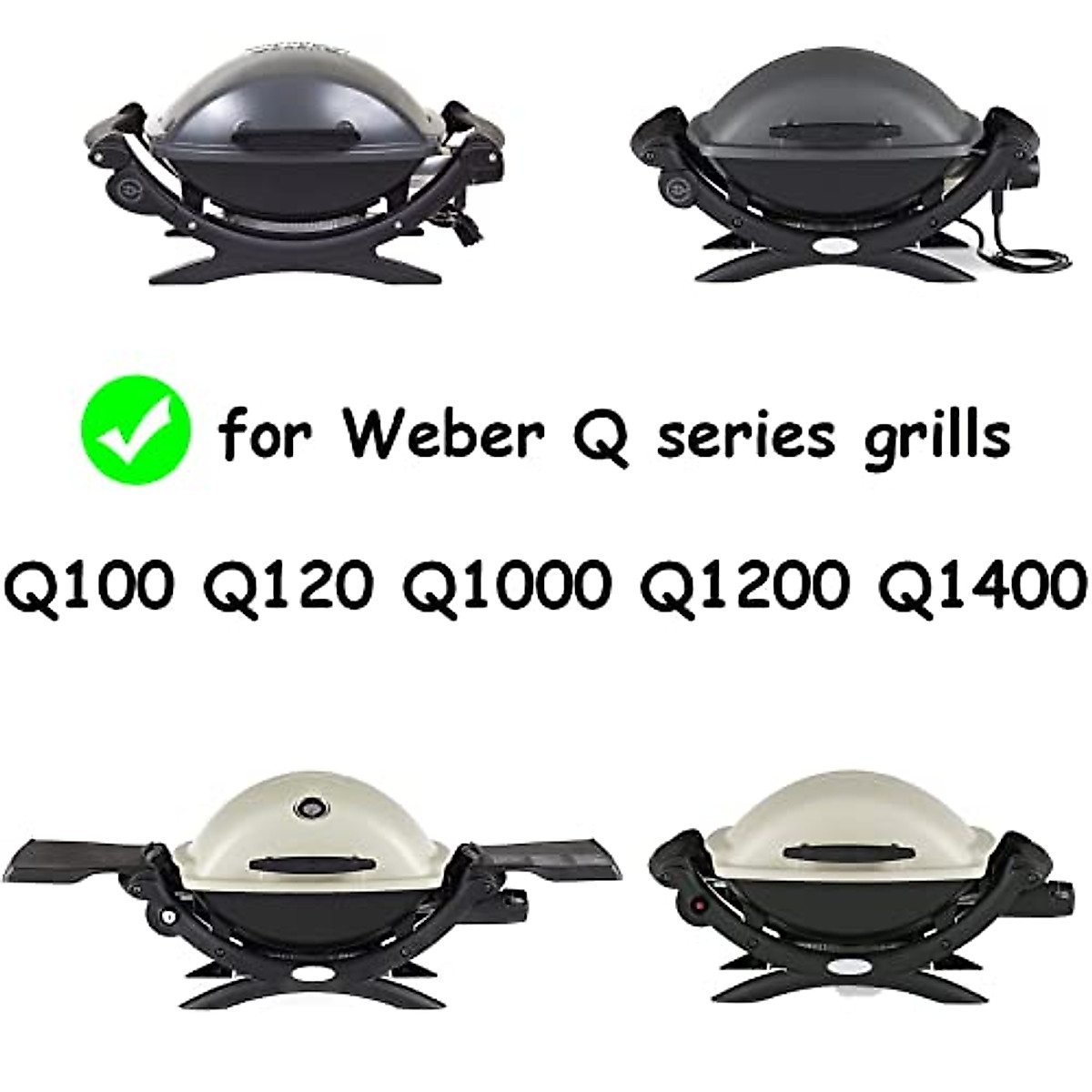 GGC Cast Iron Griddle for Weber 6558 Q100 Q120 Q1000 Q1200; Q100 Q1000 Series Grills (12.6" x 8.6"x 0.5")