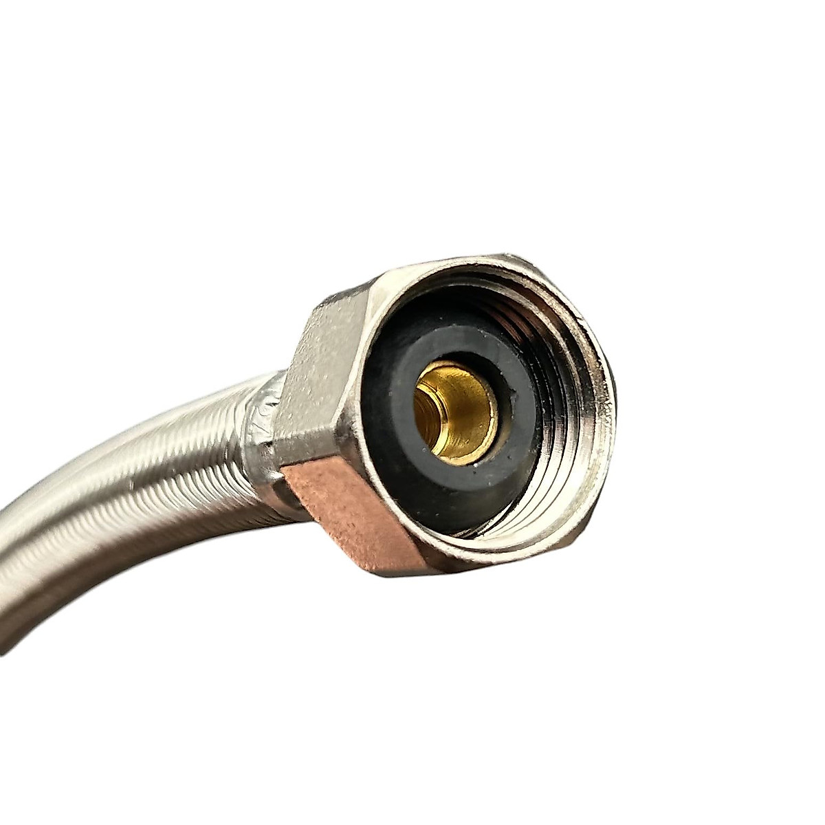 WINDON BAY 16-Inch Stainless Steel Faucet Connector 1/2in FIP X 1/2-inch FIP, Faucet Supply Line, 2-Pack