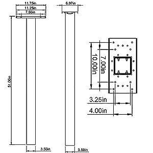 Architectural Mailboxes BP000BAM Brighton Post, Black