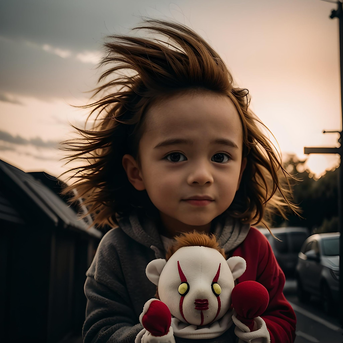 Verceco Cute Clown Doll Plush Toy 11 Inch Scary Clown Stuffed Animal Toys Christmas Birthday Gifts