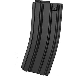 Evike Airsoft - 6mmProShop 140rd Mid-Cap Mag for M4 Airsoft AEGs (Color: Black/Single Mag) - (PID: 55084)