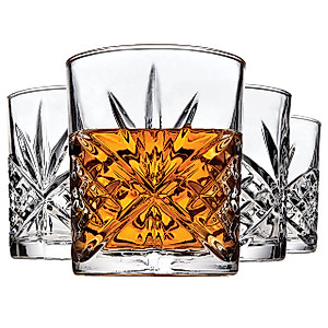 Godinger Mixed Drinkware Set, 4 Wine Glasses 4 Highball Glasses 4 Whiskey Glasses, Drinking Glasses Set, Glass Cups Glasses - Dublin Crystal Collection, Set of 12