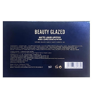 MYUANGO Set of 6 Matte Liquid Lipsticks -Vegan, Long Lasting, Waterproof, Non-Stick Finish for Women and Girl