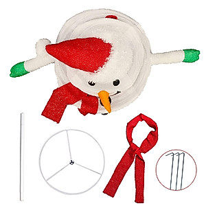 Twinkle Star 2FT Lighted Pop Up Christmas Snowman Decorations, Pre-Lit Light Up 48 LED Warm White Lights, Collapsible Easily Metal Stand Easy-Assembly Reusable for Holiday Xmas Indoor Outdoor Décor