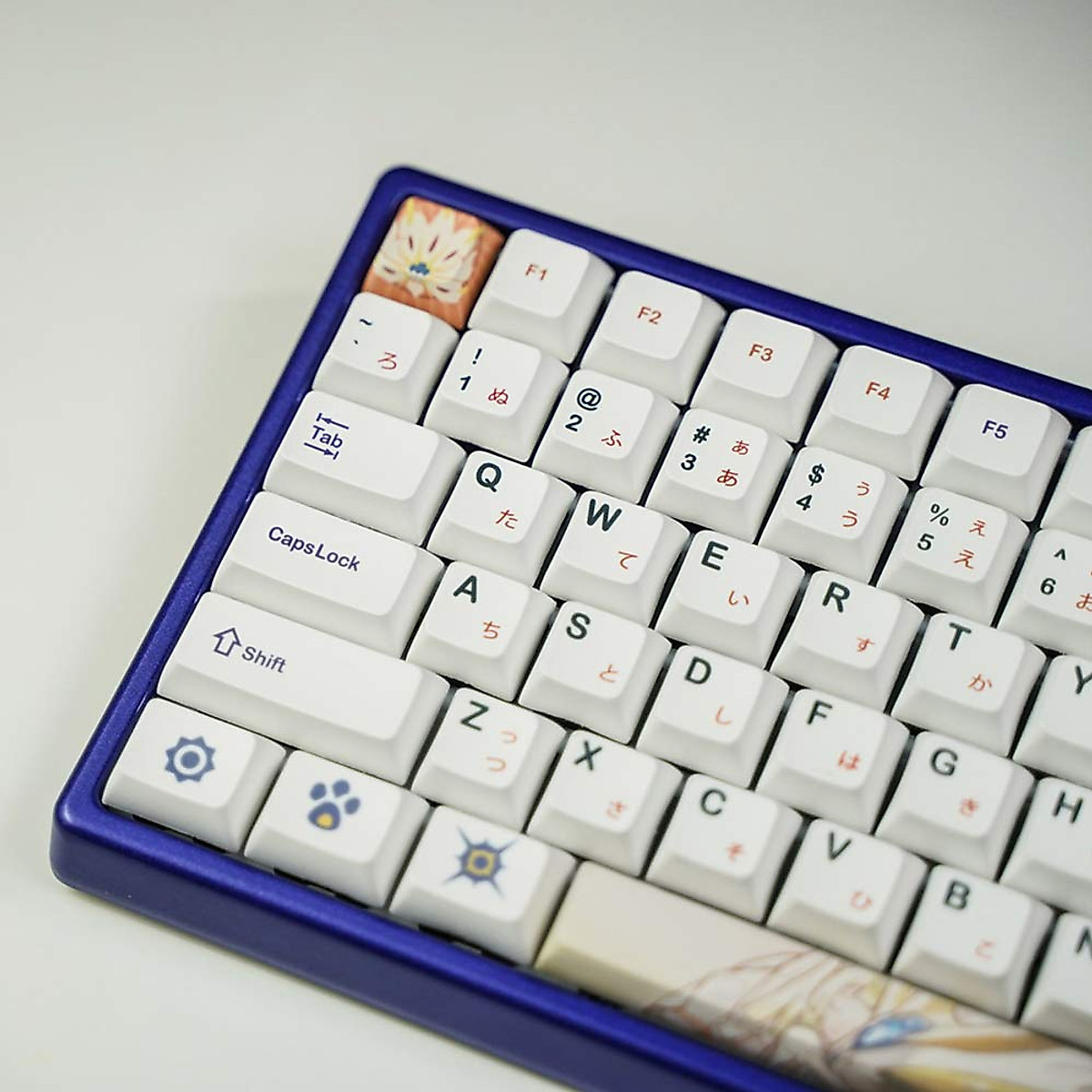 XDA PBT Keycaps White Keycap Black Characters Mechanical Keyboard 2.25 Enter 6.25U Spacebar Thermal Sublimation Keycaps