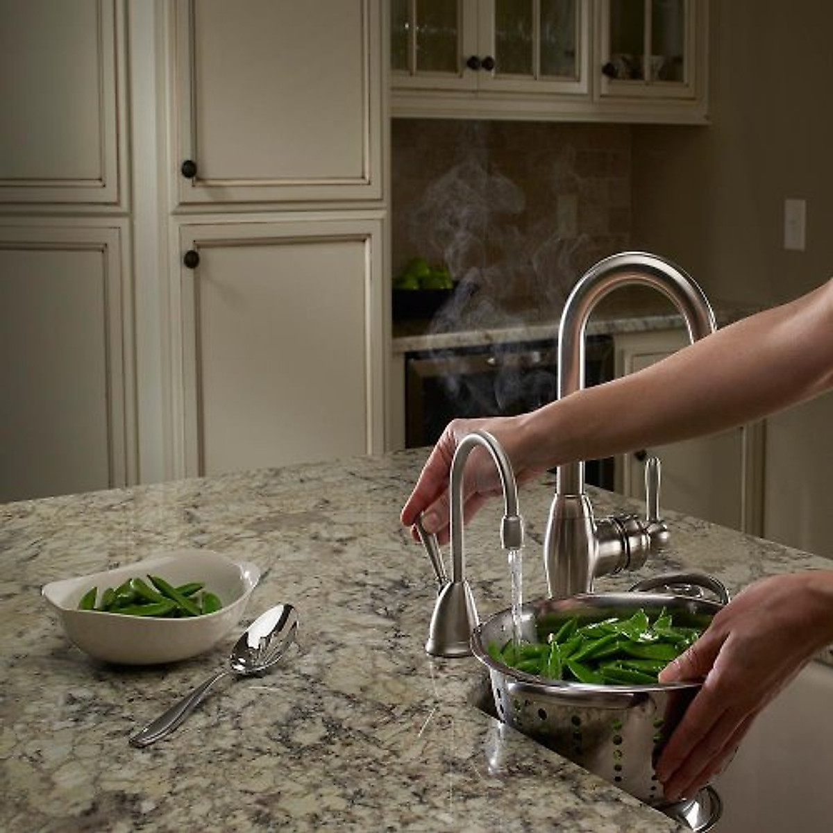 InSinkErator View Instant Hot Water Dispenser System - Faucet & Tank, Satin Nickel, H-View-SN 14.6 x 10 x 8.4 inches