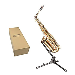 Rayzm Alto/Tenor Saxophone Stand with Detachable Flute/Clarinet Holder, Adjustable Portable Stand for Alto Saxophone, Tenor Saxophone, Clarinet & Flute. Folding Legs, Easy to Assemble and Disassemble.
