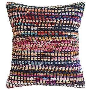 LR Home Multicolored Bohemian Geometric Throw Pillow, 1 Count (Pack of 1), Multi