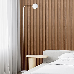 Art3d Slat Wall Panels, WPC Soundproof 3D Wall Paneling for Interior Wall Decor, TV Background, 8-Pack 96 x 6 in. Teak