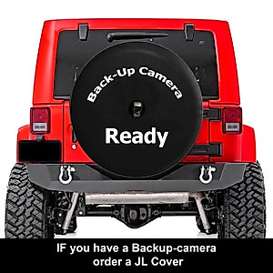 JL Spare Tire Covers Tye Dye Yin Yang Love Dog Paws Wave Car Accessories Black 32 to 33 Inch with Backup Camera Hole