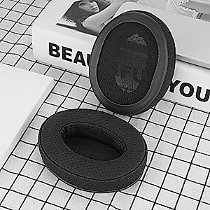 Geekria PRO Extra Thick Mesh Fabric Replacement Ear Pads for Logitech G Pro, G Pro X, G Pro X League of Legends Edition G Pro X 2 Headphones Ear Cushions, Headset Earpads (Black)