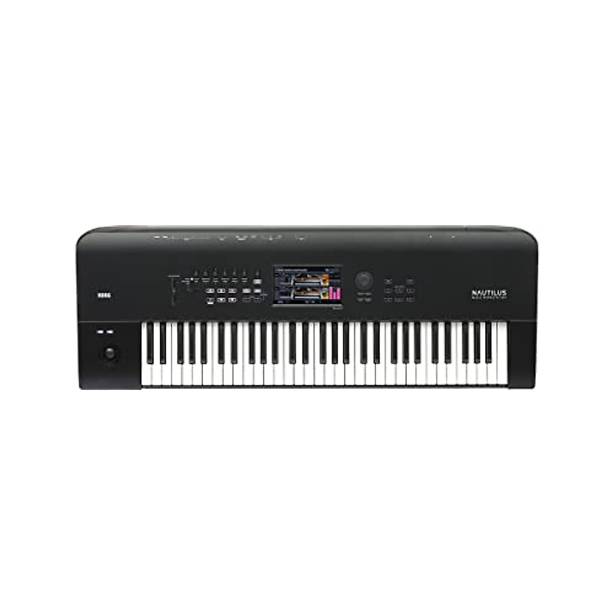 Korg Nautilus 61-Key Performance Synth Workstation Bundle with Sustain Pedal, MIDI Cables, and Austin Bazaar Polishing Cloth