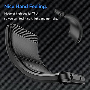 KOARWVC Phone Case for Realme 7 Pro Case RMX2170 Case Carbon Fiber Shockproof Rugged Shield Anti-Scratch Soft TPU Back Cover Protective Cases for Realme 7 Pro (Black)