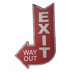 Rustic EXIT Sign "EXIT WAY OUT"