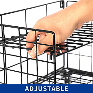 X-cosrack Adjustable Water Bottle Organizer,3-Tier Wall-Mounted Water Bottle Holder, Stackable Water Bottle Storage Rack for Kitchen Countertop,Pantry, Cabinet,Black,3-Tier Medium