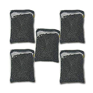 Wave-point 5 lbs Premium Activated Carbon Charcoal Pellets with 5 Filter Media Bags (Free) for Aquarium Fish Tanks Koi Pond Canister Filter Reef Filters
