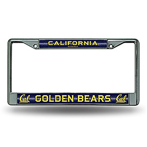 Rico Industries NCAA Cal Berkeley Golden Bears Classic Bling License Plate Chrome Frame 12" x 6"