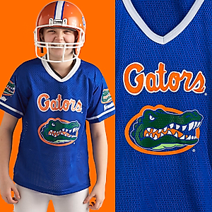 Franklin Sports NCAA Florida Gators Kids College Football Uniform Set - Youth Uniform Set - Includes Jersey, Helmet, Pants - Youth Medium