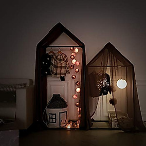 PETITE MAISON Kids Closet - Dress up Clothing Garmet Rack, Hanging Costume Organizer with Cute House Frame, Handmade Premium Quality, 25" x 17" x 47", Aluminium Super-Light, Medium Black