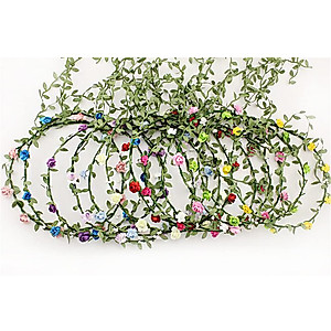 Patty Both Artificial Vines,Artificial Eucalyptus Leaf Vine DIY Craft Botanical Greenery for Hanging Plant Home Kitchen Garden Wedding Wall Decor (Green,32ft)