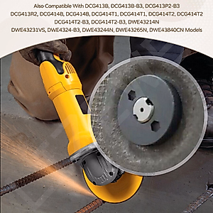 2 Pcs N484249 N547844 Angle Grinder Flanged Hex Nut for De-Walt Grinder DCG413B DCG413B-B3 DCG413P2-B3 DCG413R2 DCG414B DCG414T1 DCG414T2 DCG414T2-B3 Models