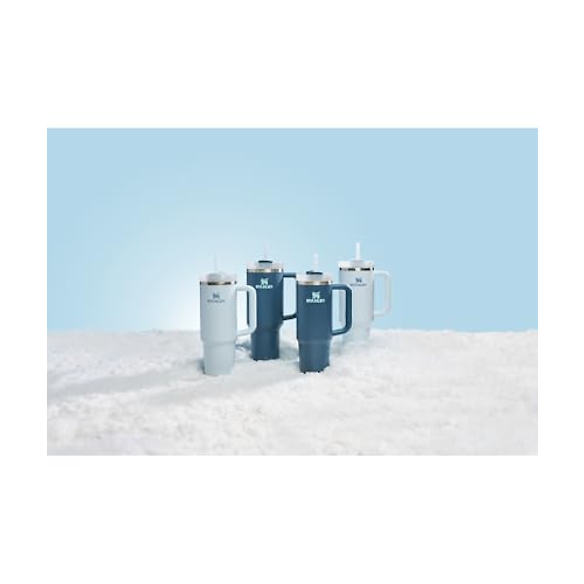 Stanley Quencher H2.0 Tumbler with Handle & Straw 30 oz | Twist On 3-Way Lid | Cupholder Compatible for Travel | Insulated Stainless Steel Cup | BPA-Free | Glacier