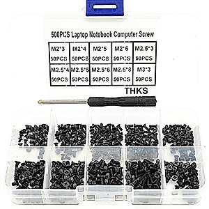 NLXTXQC 500Pcs M2 M2.5 M3 Cross Flat Head Screw Laptop Notebook Computer Screws with Screwdriver Assortment Kit