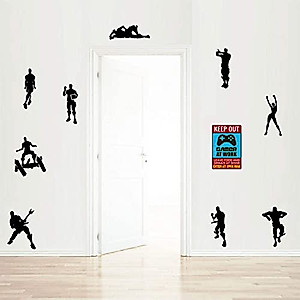 Keep Out Gamer at Work - Bestylez Funny Gamer Sign For Gaming Room Wall Door Decor - Gift For Teen Boy, Boyfriend 12" * 8" (159)