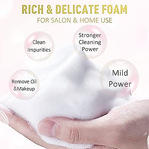 EMEDA Lash Shampoo for Lash Extensions 60ml / 2 fl.oz Eyelash Extension Cleanser Oil Free Foam Soap Lash Bath for Cluster Lashes Wash Oil Dustcare, Gentle Lash Cleaning Kit with Rinse Bottle Brush