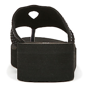 BZees Womens Rio Thong Sandal Black Rhinestone 10 M