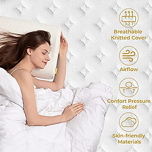 Teoanns Full Size Mattress, 10 Inch Memory Foam Mattress Bed in a Box, Hybrid Mattress Full Size for Pressure Relief & Supportive, CertiPUR-US, 100 Nights Trial