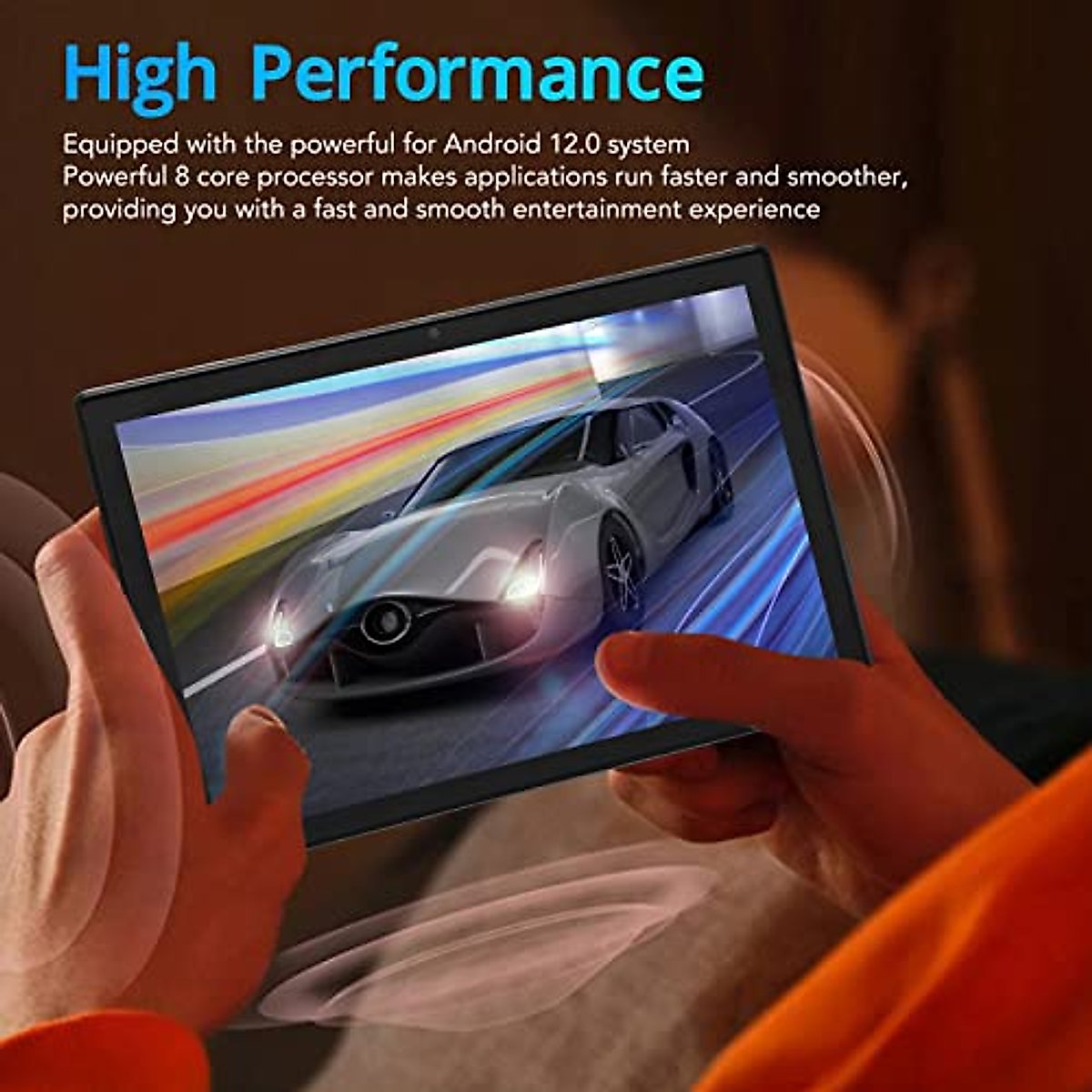Android 12 Tablet 10.1 Inch Tablet, Octa Core CPU 12GB RAM 256GB ROM, Support 4GLTE, 5G WiFi, Dual Card Dual Standby, 8MP Front and 16MP Rear Cameras (Blue)