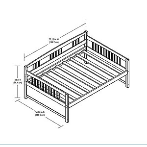 Dorel Living Morgan Full Daybed, Espresso