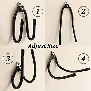 Pack of 4, Kesywale Yoga Mat Foam Rollers Wall Rack Wall Mount Storage Holder Shelf for Your Fitness Class or Home Gym, Adjustable Size (4)