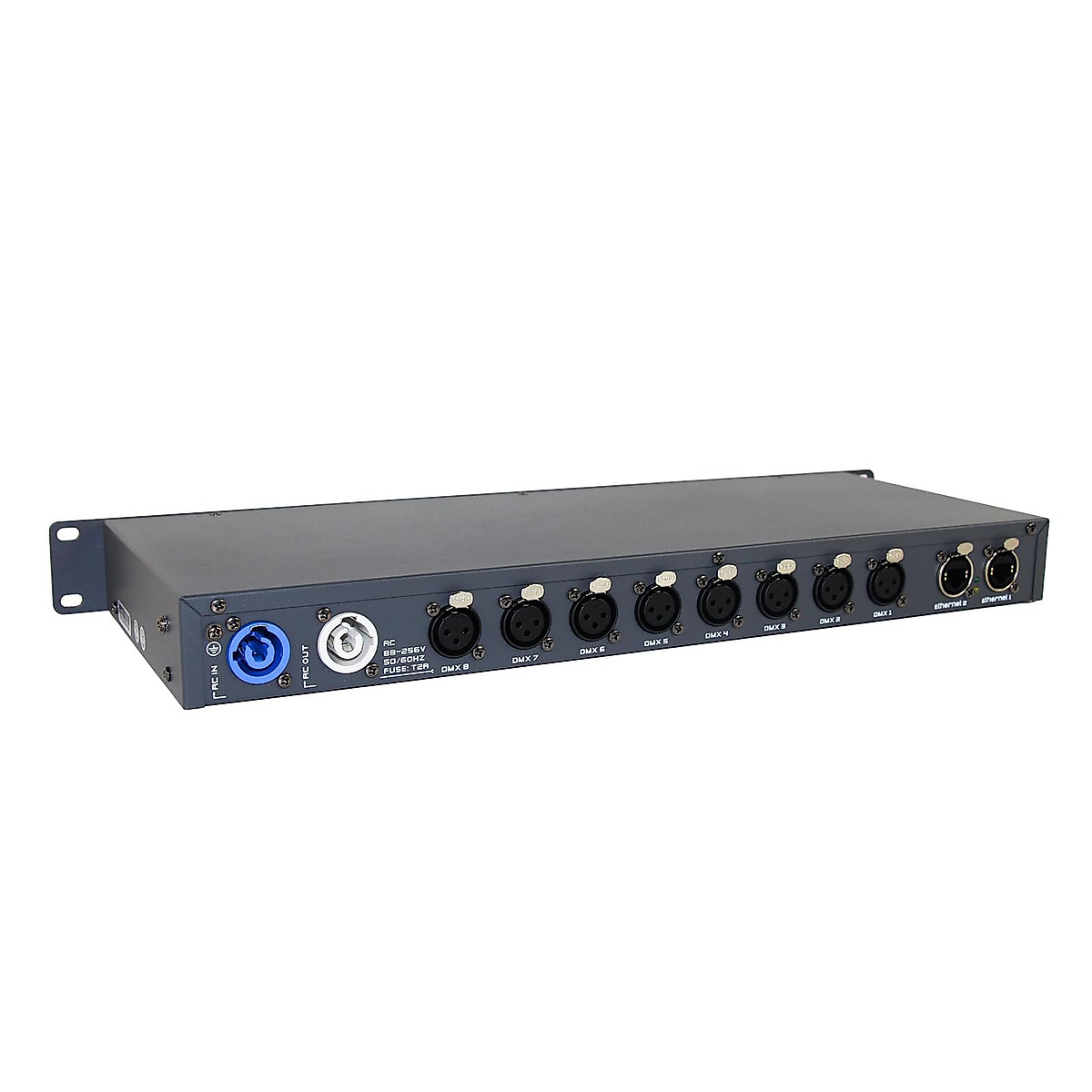 V-Show Artnet RDM DMX sACN Controller - 3 PIN DMX Splitter XLR Input and output, 4096 DMX Channel 8 Port Signal Amplifier for Stage Lighting Shows (42-FZQO-78RJ)